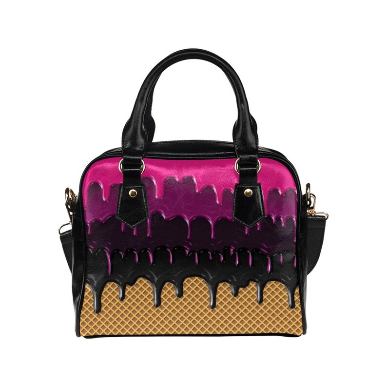 Goth Purse Ice Cream Cone Handbag Alt Shoulder Bag Occult Pink Black ...