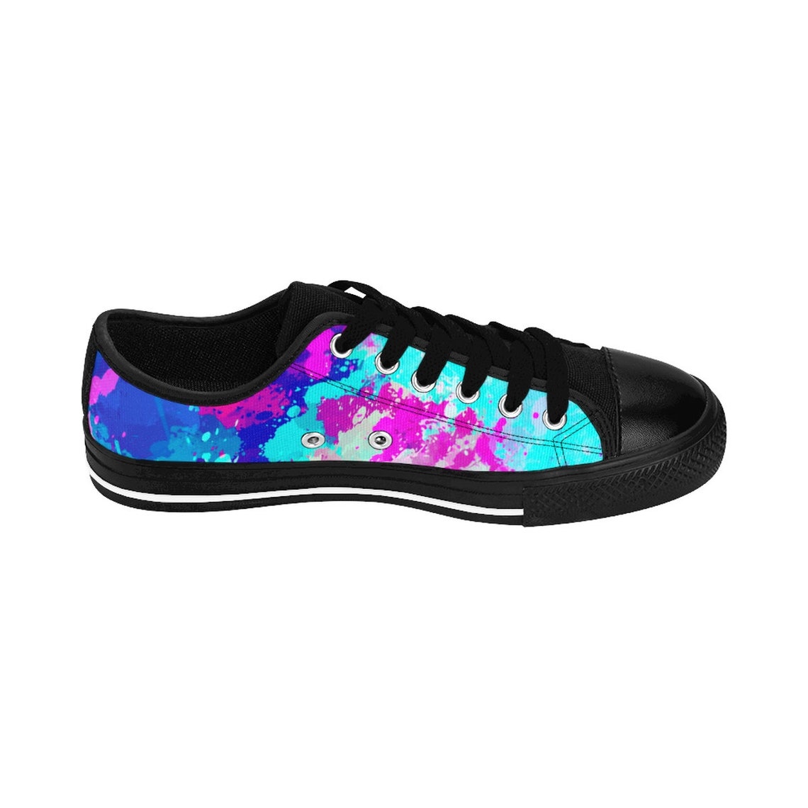 Mens Paint Splatter Artist Shoe Rave Sneakers Colorful Canvas - Etsy