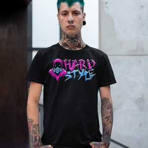 Raw Hardstyle Gasmask Shirt, Rave EDM Rawstyle Outfit, Hard Dance Plur Kandi Glover Raver ...