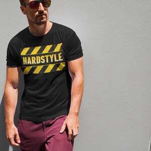 Hardstyle Caution Sign Shirt Rave Edm Clothing Rawstyle Dj Outfit, Hard ...