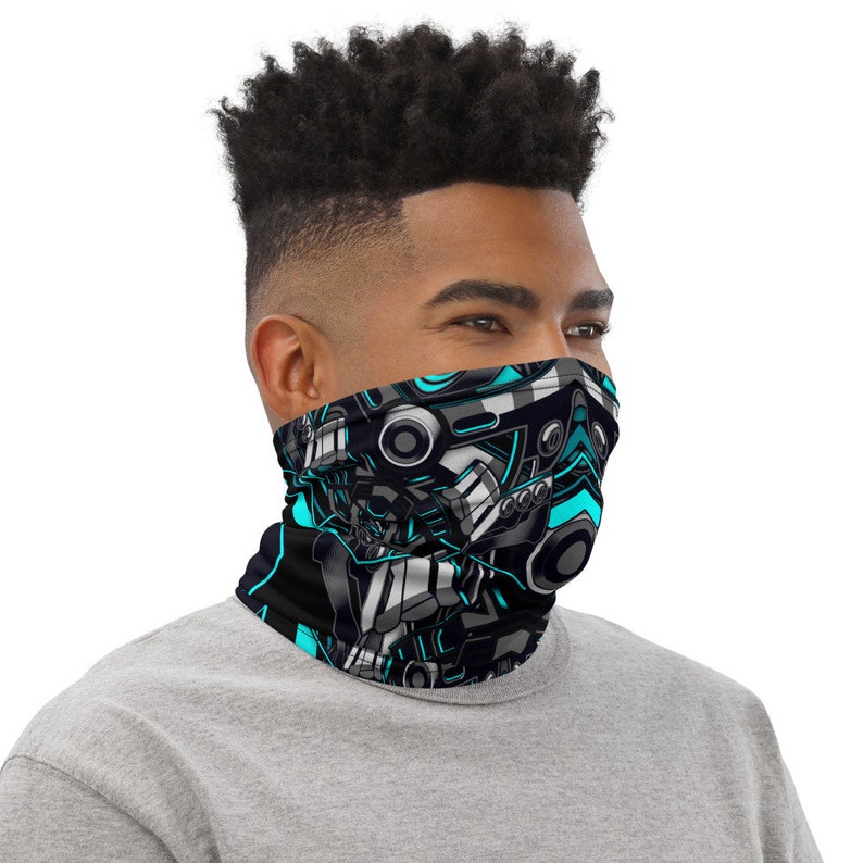 Futuristic Face Mask Cyberpunk Armor Ninja Cosplay Neck Gaiter - Etsy