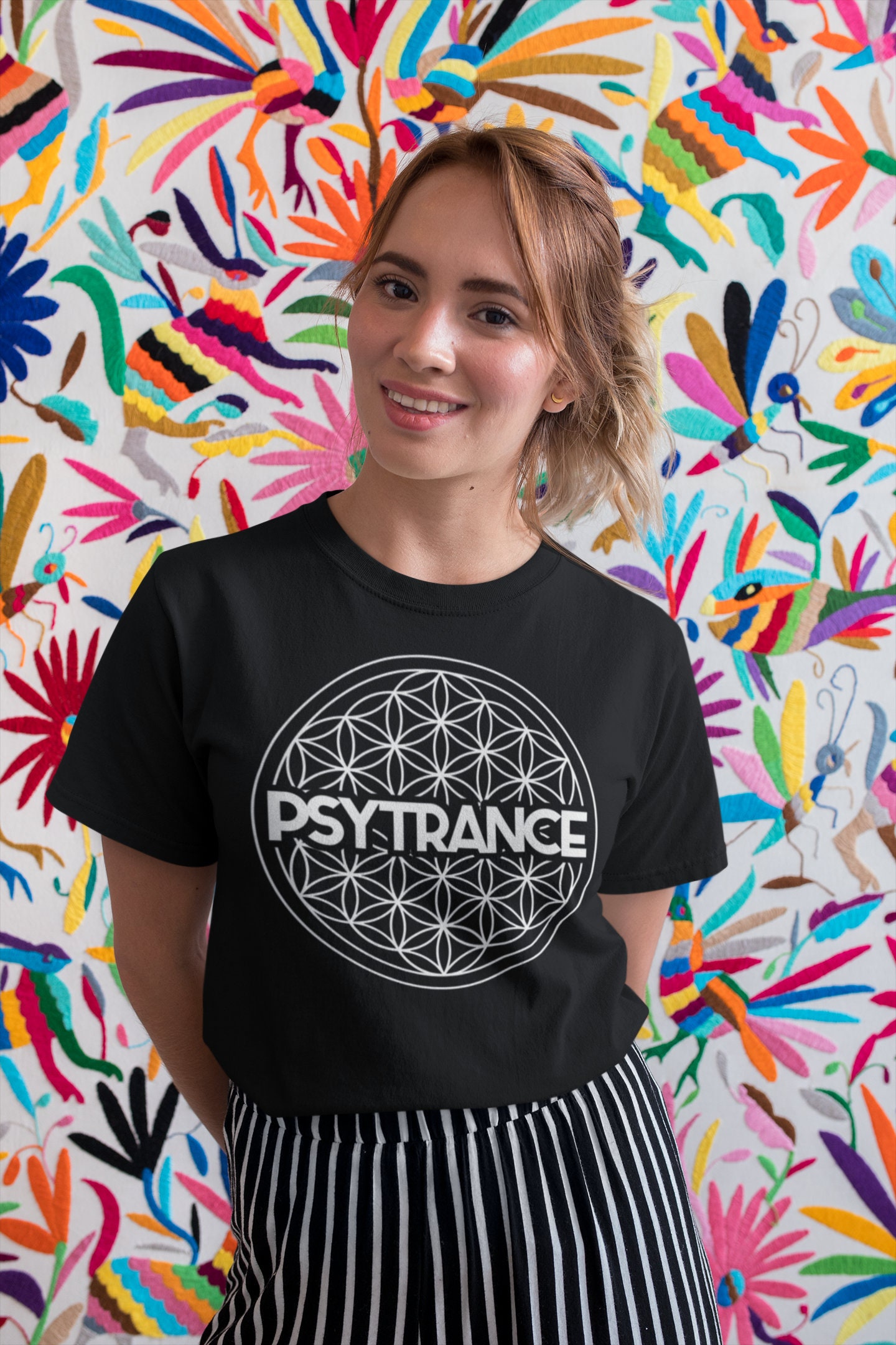 Psytrance Shirt, Sacred Geometry Flower of Life Shapes Symbols ...