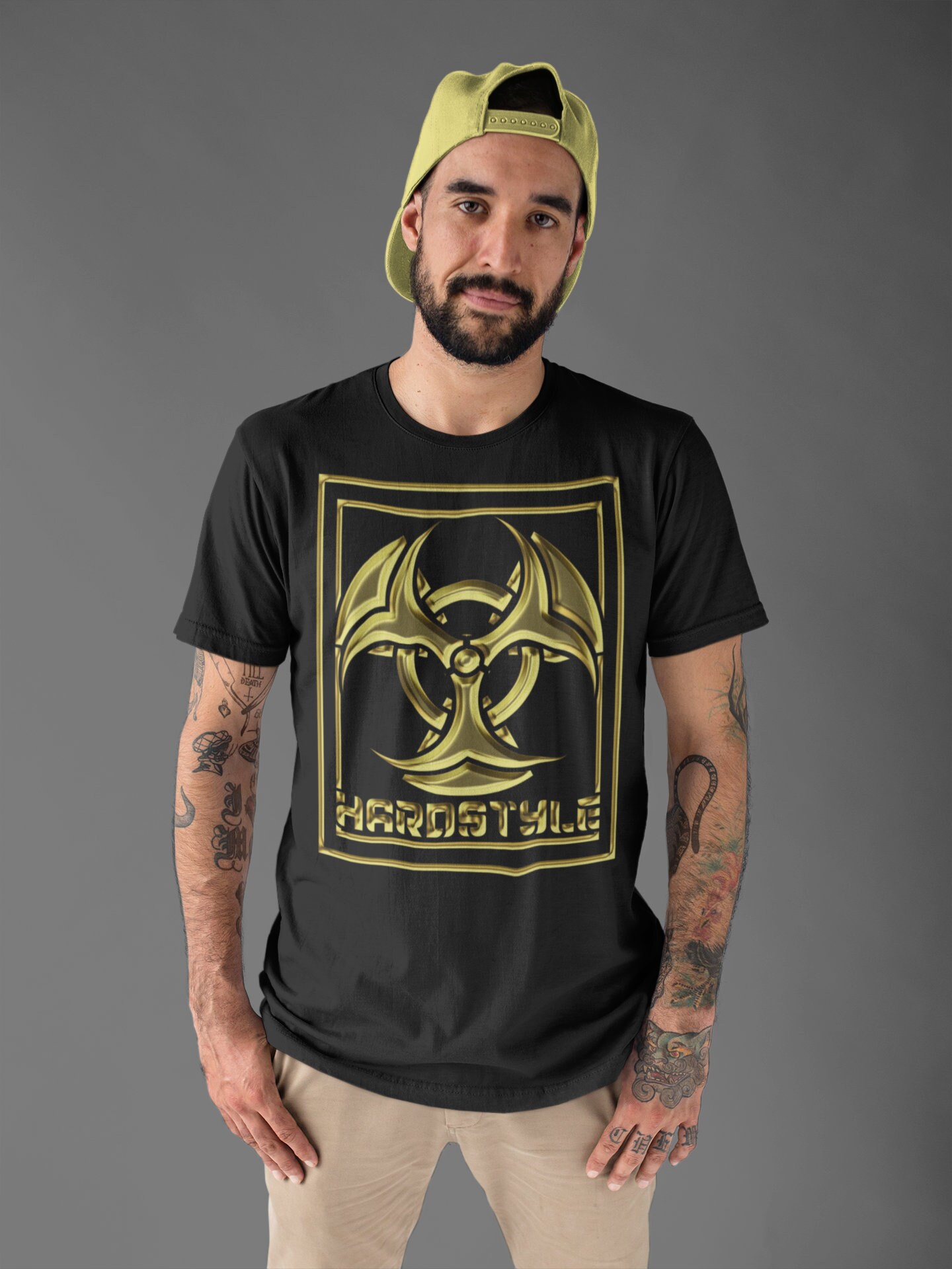 Hardstyle Shirt Black and Gold Graphic Rawstyle Tshirt Rave | Etsy
