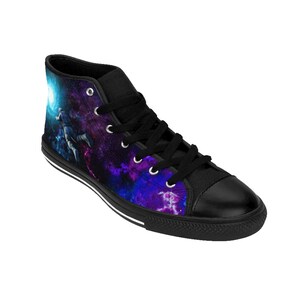 Womens Galaxy Shoes Astronaut Nebula High Tops Sneakers Footwear Space ...