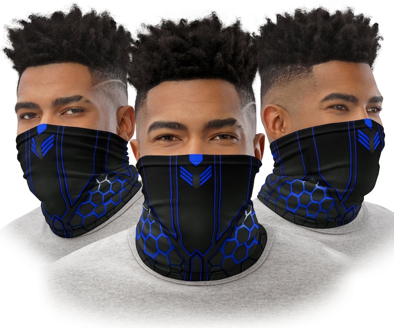 Ninja Face Mask Neck Gaiter Cyberpunk Armor High Tech - Etsy