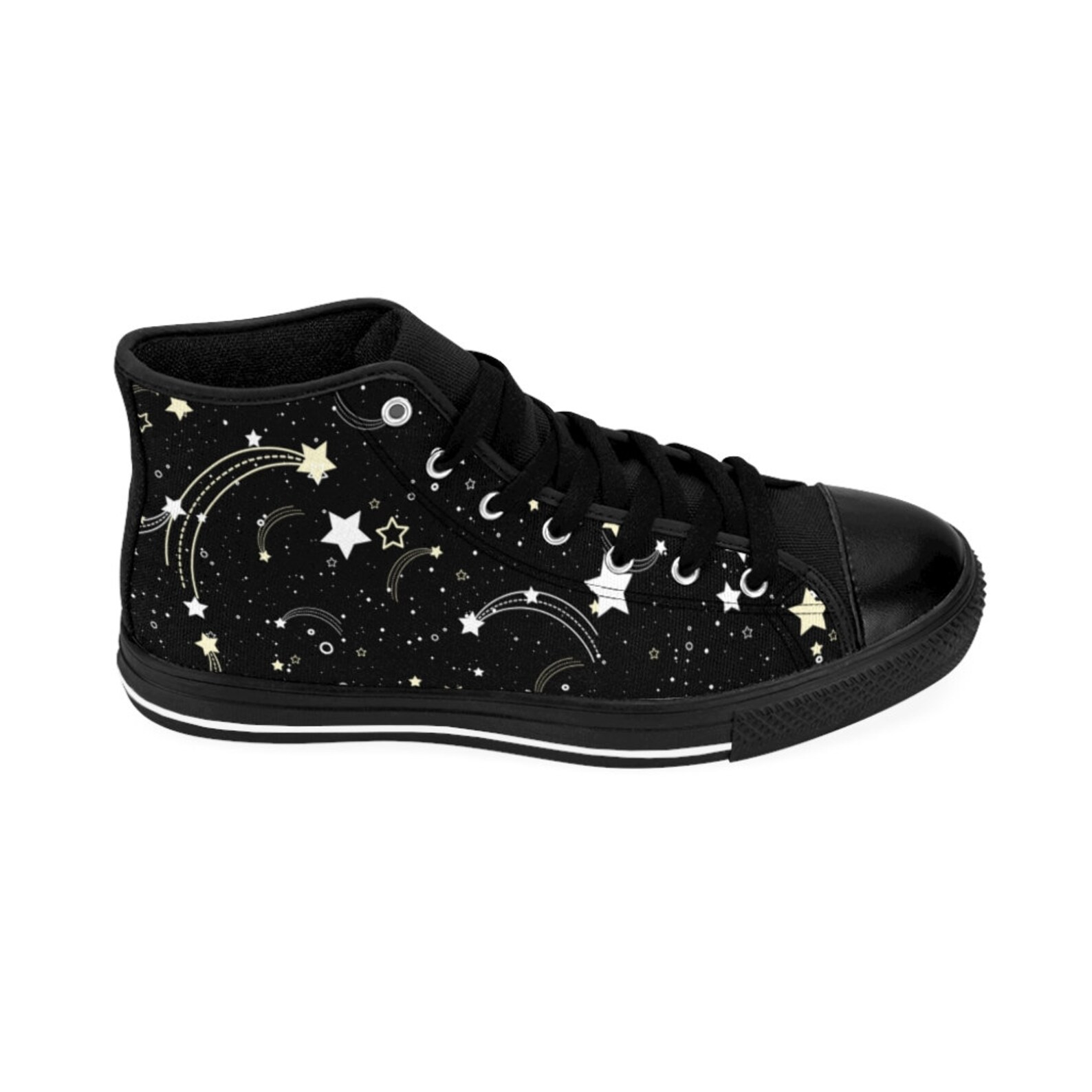 Mens Shooting Star Space Shoes Sneakers Black White Monochromatic ...