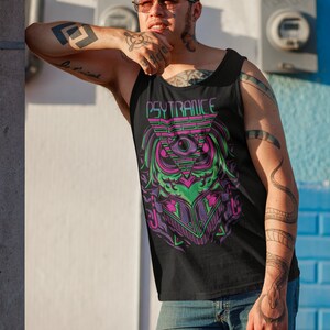 Psytrance Tank Top, Psychedelic Rave Owl Shirt, Trippy 3rd Eye Open ...