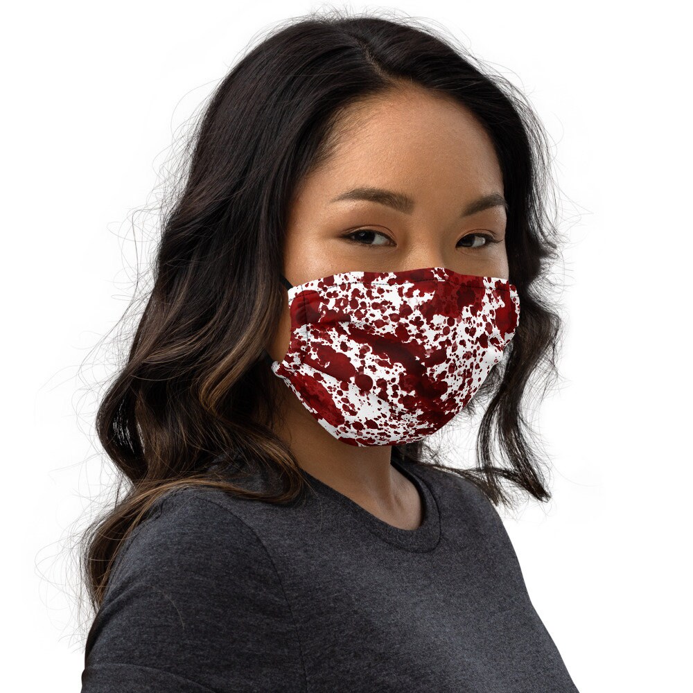 Womens Bloody Premium Face Mask Blood Splattered Stained - Etsy Nederland