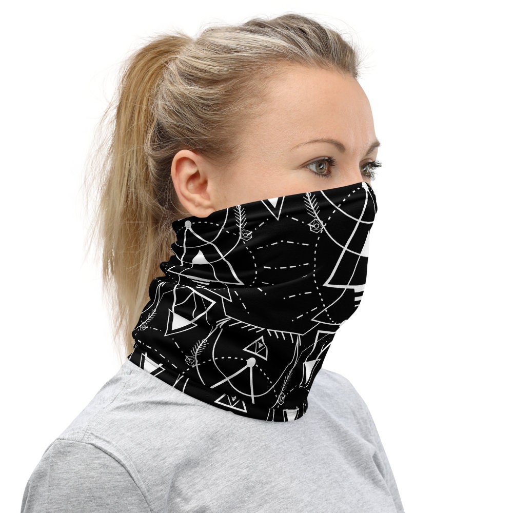 Sacred Geometry Face Mask Neck Gaiter Rave Festival Bandanna - Etsy