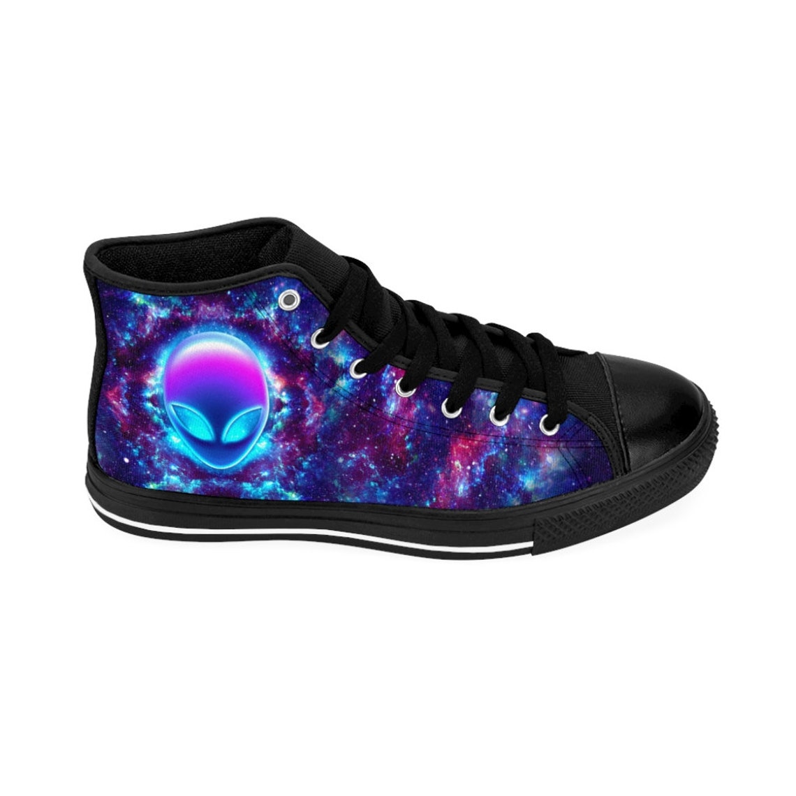 Womens Alien Shoes Galaxy High Tops Space Sneakers Nebula - Etsy