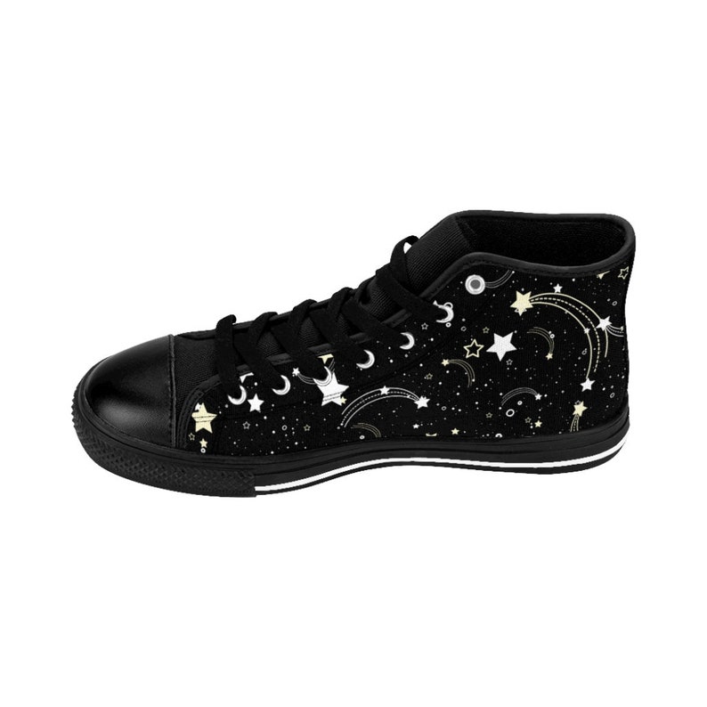 Mens Shooting Star Space Shoes Sneakers Black White Monochromatic ...
