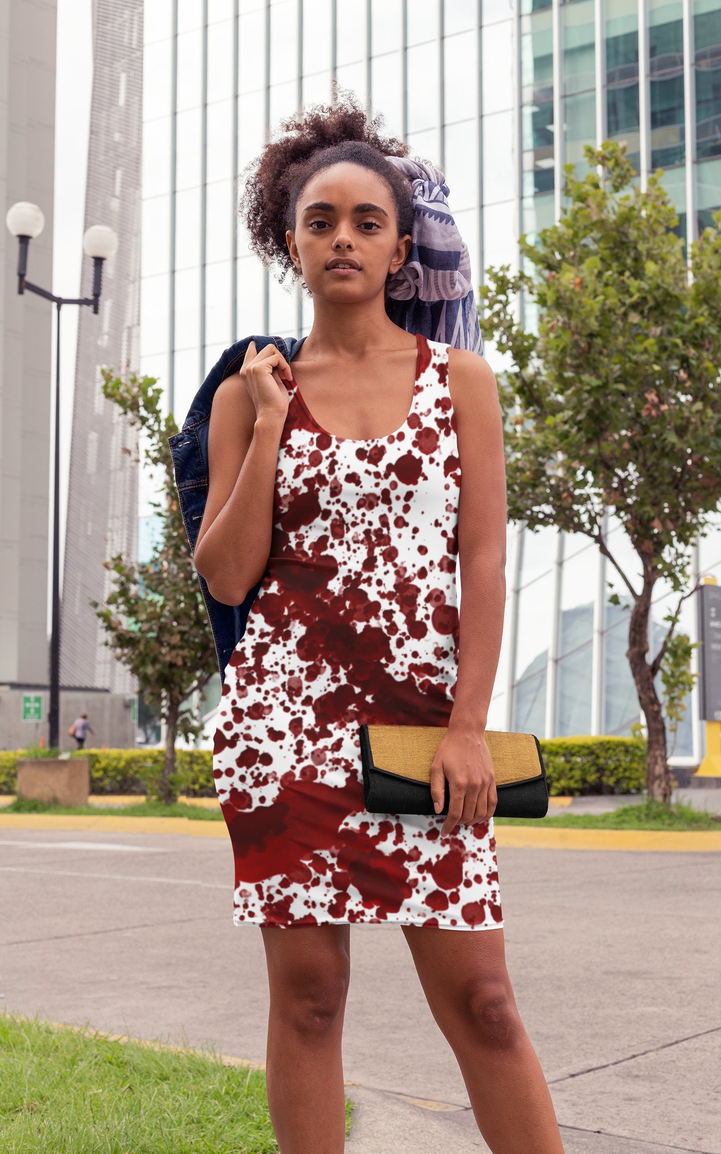 Bloody Dress Blood Splattered Stained Dripping Halloween | Etsy