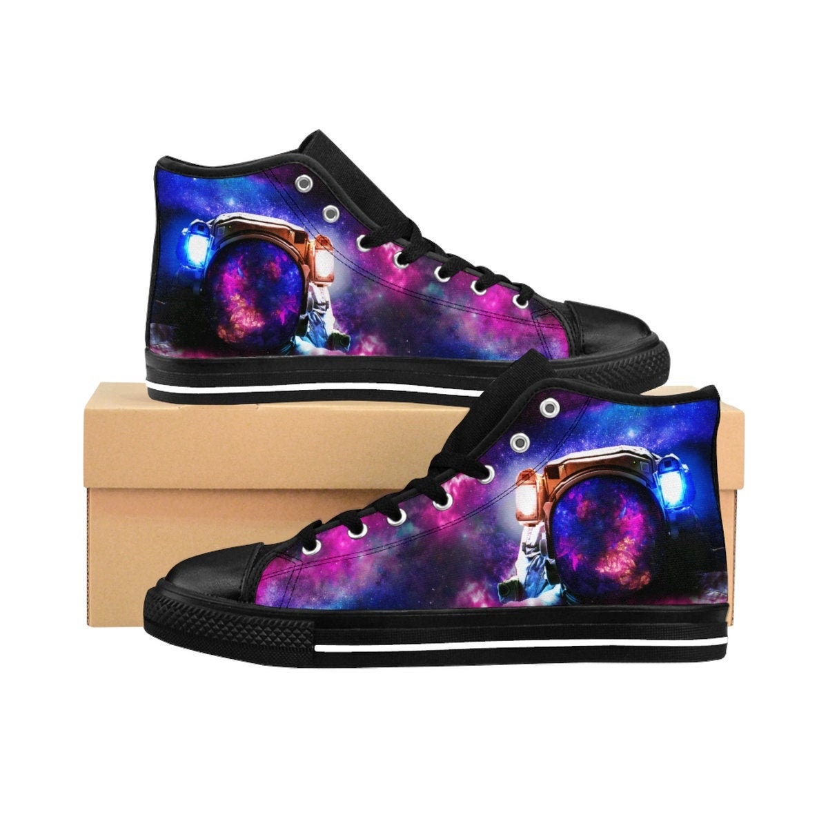 Mens Astronaut Shoes Galaxy Outer Space Nebula Sneakers Rave | Etsy