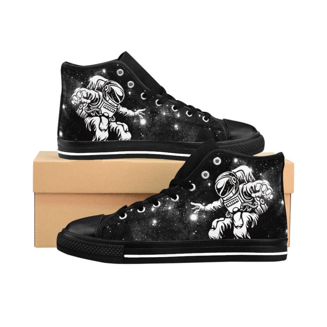 Women Astronaut Rave Shoes Space Galaxy Sneakers Stars High Top Tops ...
