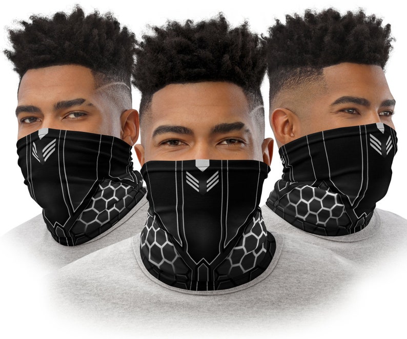Ninja Face Mask Neck Gaiter Cyberpunk Armor High Tech - Etsy