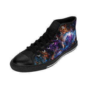 Mens Space Shoes Cosmic Nebula Galaxy Sneakers Rave Festival Footwear ...