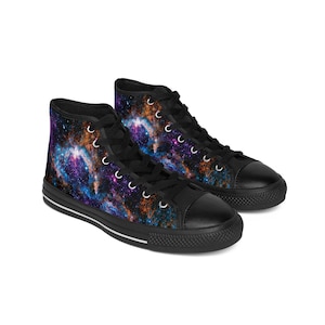 Mens Space Shoes Cosmic Nebula Galaxy Sneakers Rave Festival Footwear ...