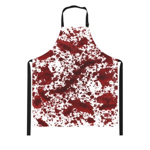 Bloody Apron Halloween Butcher Costume Blood Splattered Chefs Outfit ...