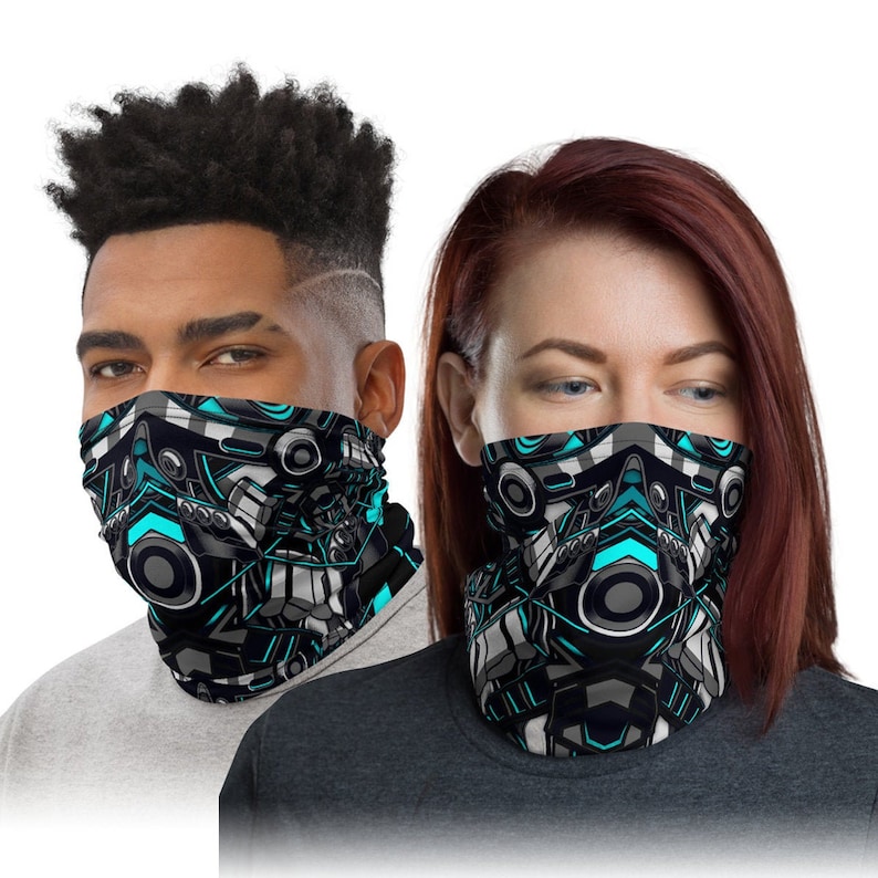 Futuristic Face Mask Cyberpunk Armor Ninja Cosplay Neck Gaiter - Etsy