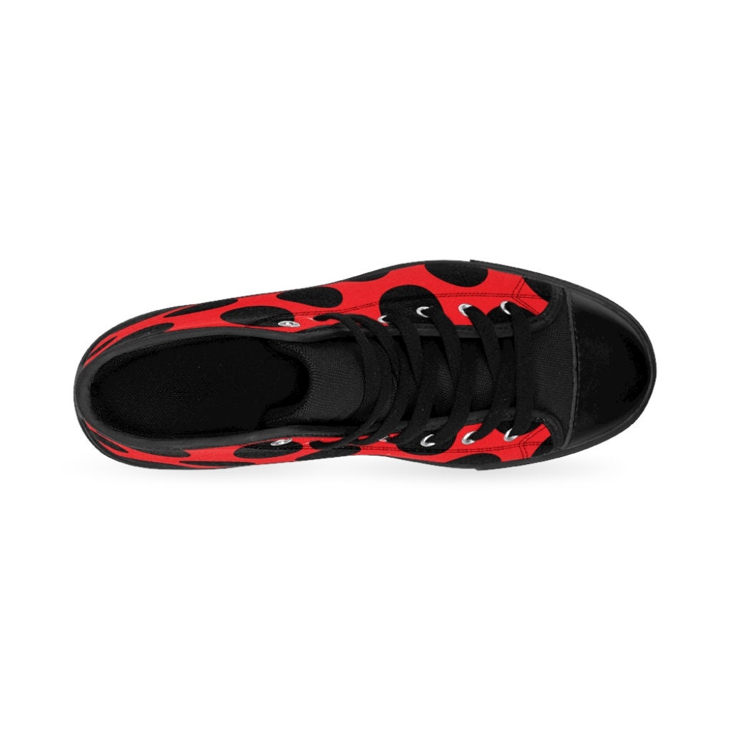 Womens Ladybug Sneakers Adult Lady Bug Costume Shoes Red Black Polka ...