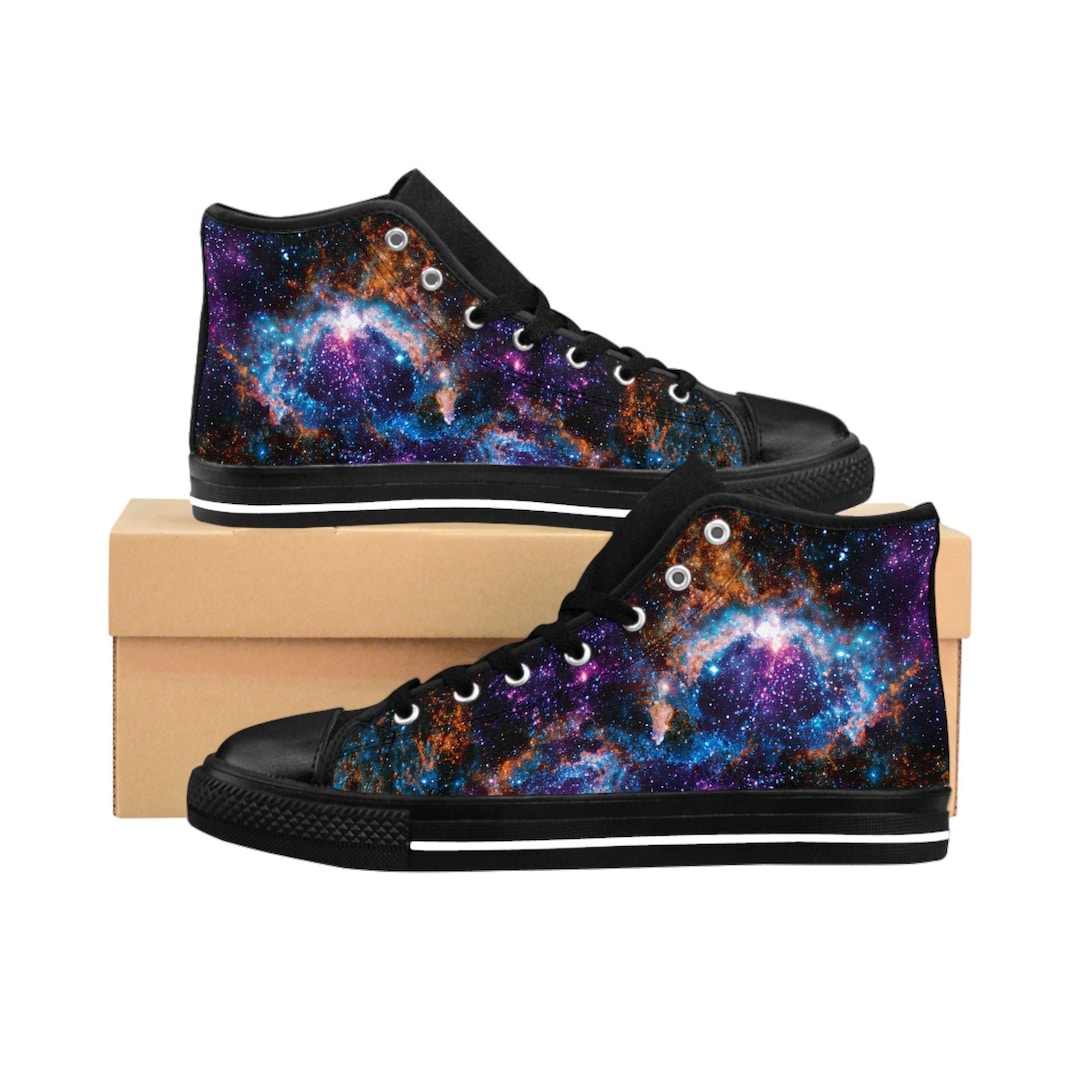 Mens Space Shoes Cosmic Nebula Galaxy Sneakers Rave Festival Footwear ...