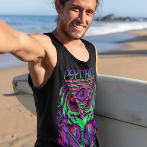 Psytrance Tank Top Psychedelic Rave Owl Shirt Trippy 3rd Eye | Etsy