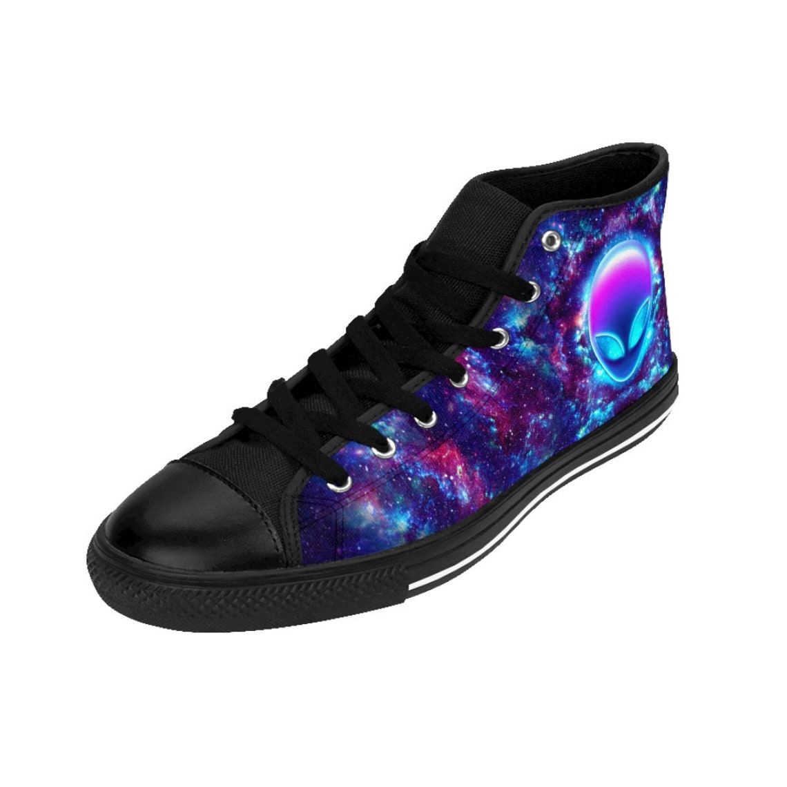 Womens Alien Shoes Galaxy High Tops Space Sneakers Nebula - Etsy
