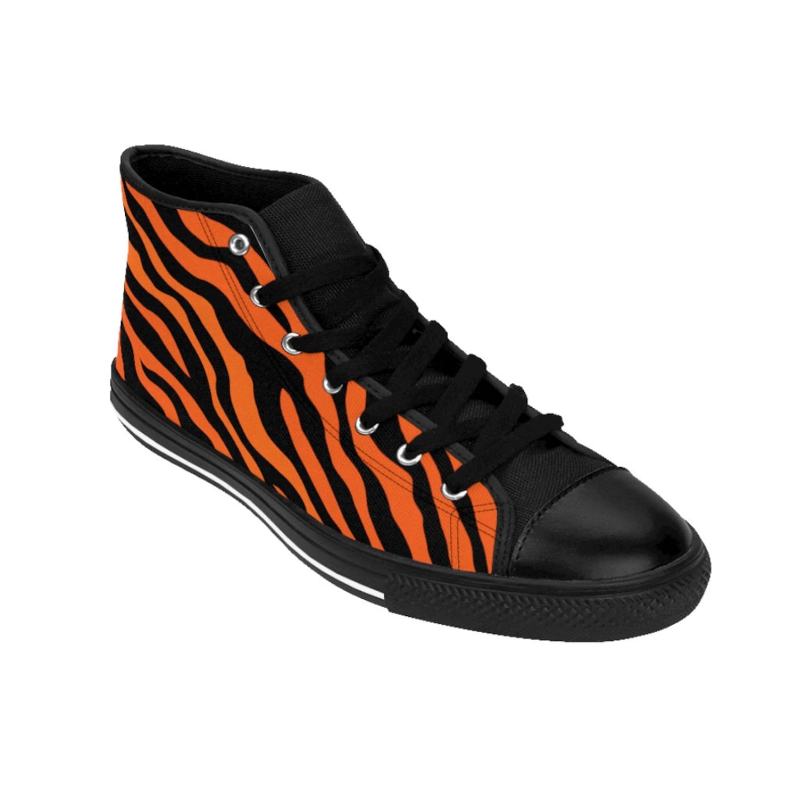 Womens Tiger Stripe Sneakers Safari High Top Shoes Jungle - Etsy