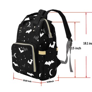 Goth Diaper Bag Backpack Celestial Bats Cute Witchy Baby Shower Gift ...