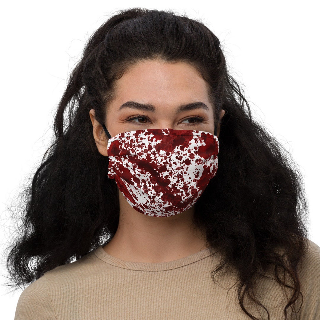 Premium Bloody Face Mask Unisex Blood Splattered Stained - Etsy Nederland