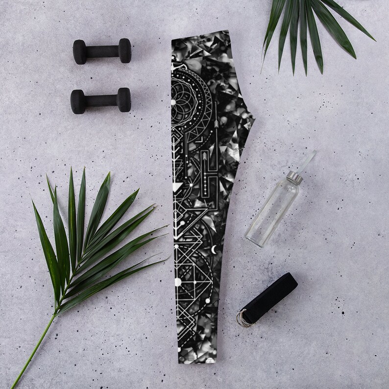 Sacred Geometry Leggings Festival Spritual Symbols Yoga - Etsy