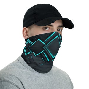 Cyberpunk Futuristic Face Mask Neck Gaiter Anime Cosplay Scifi Armor ...
