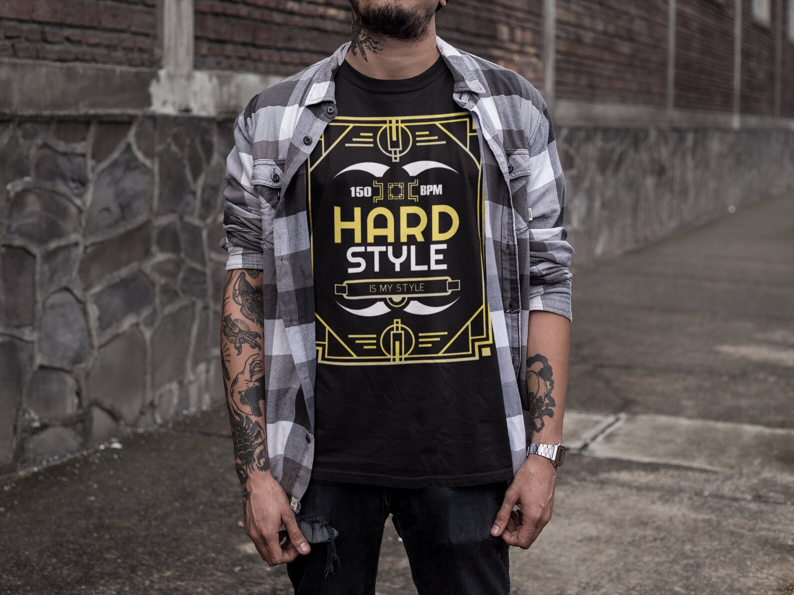 Raw Hardstyle Art Deco Shirt Rave TShirt EDM Outfit Jumpstyle | Etsy