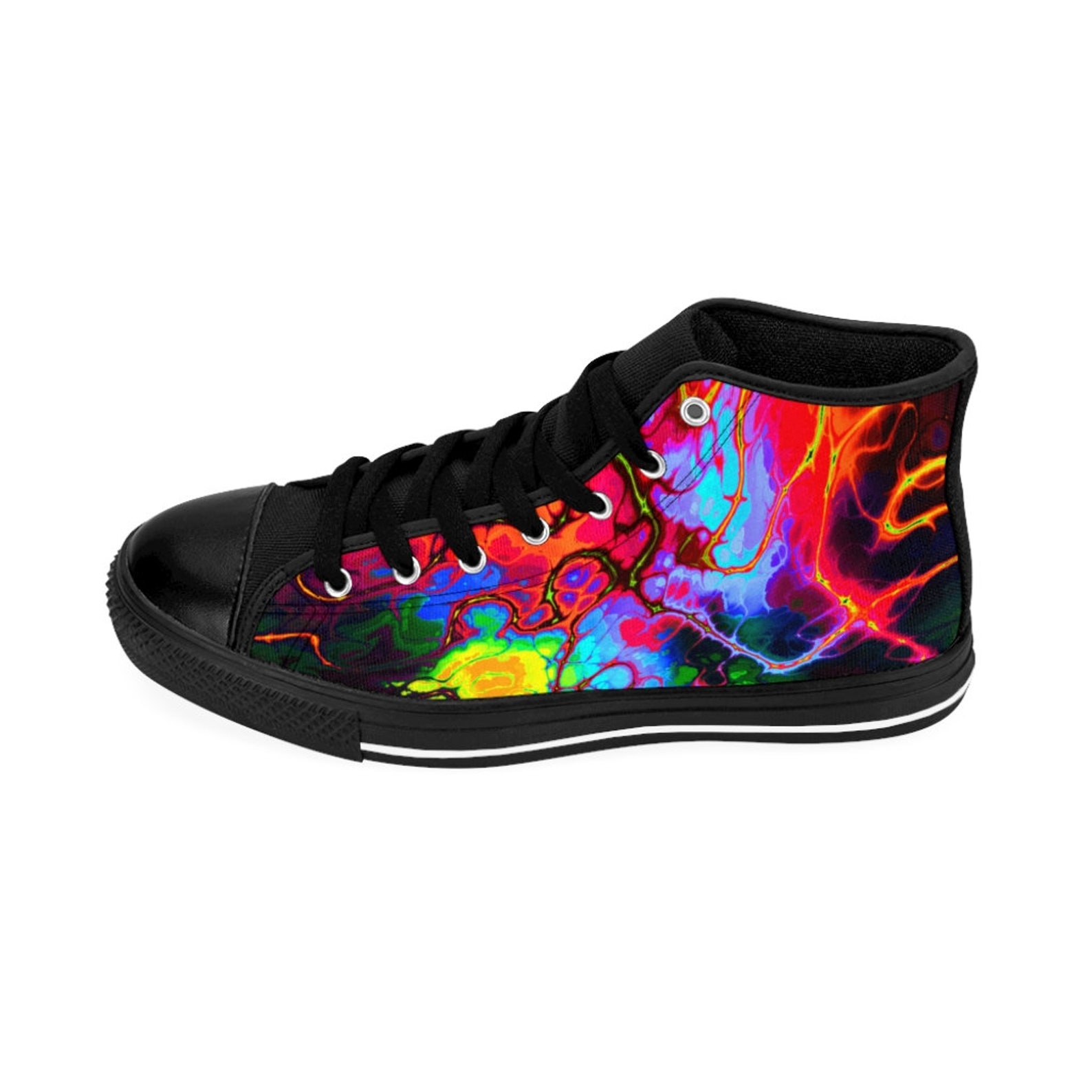 Mens Trippy Shoes Psychedelic Sneakers Canvas High Tops - Etsy 日本