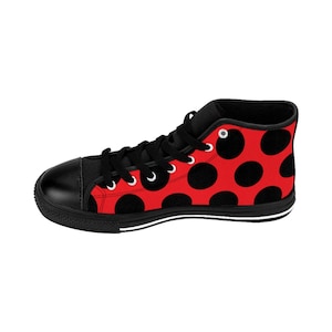 Womens Ladybug Sneakers Adult Lady Bug Costume Shoes Red Black Polka ...