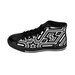 Trippy Shoes Monochromatic Hi-top Sneakers High Contrast Geometric ...