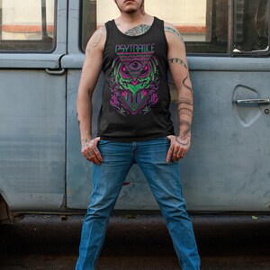 Psytrance Tank Top, Psychedelic Rave Owl Shirt, Trippy 3rd Eye Open ...