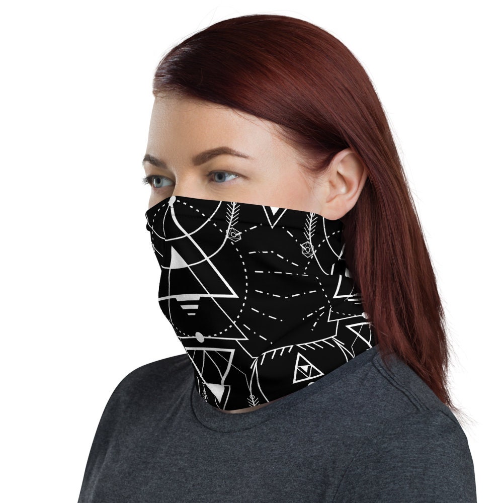 Sacred Geometry Face Mask Neck Gaiter Rave Festival Bandanna - Etsy