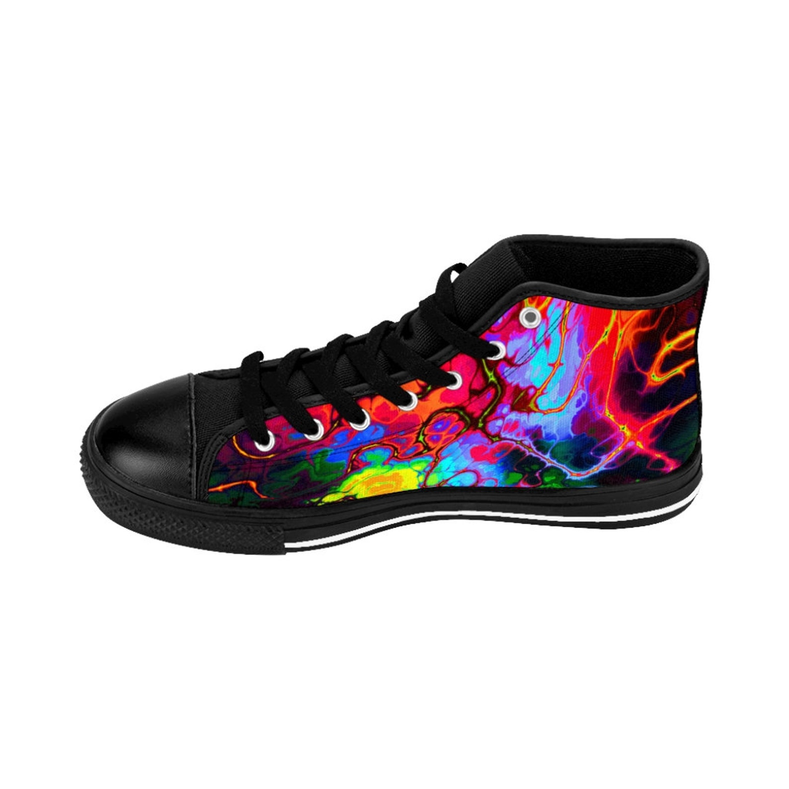Mens Trippy Shoes Psychedelic Sneakers Canvas High Tops - Etsy 日本