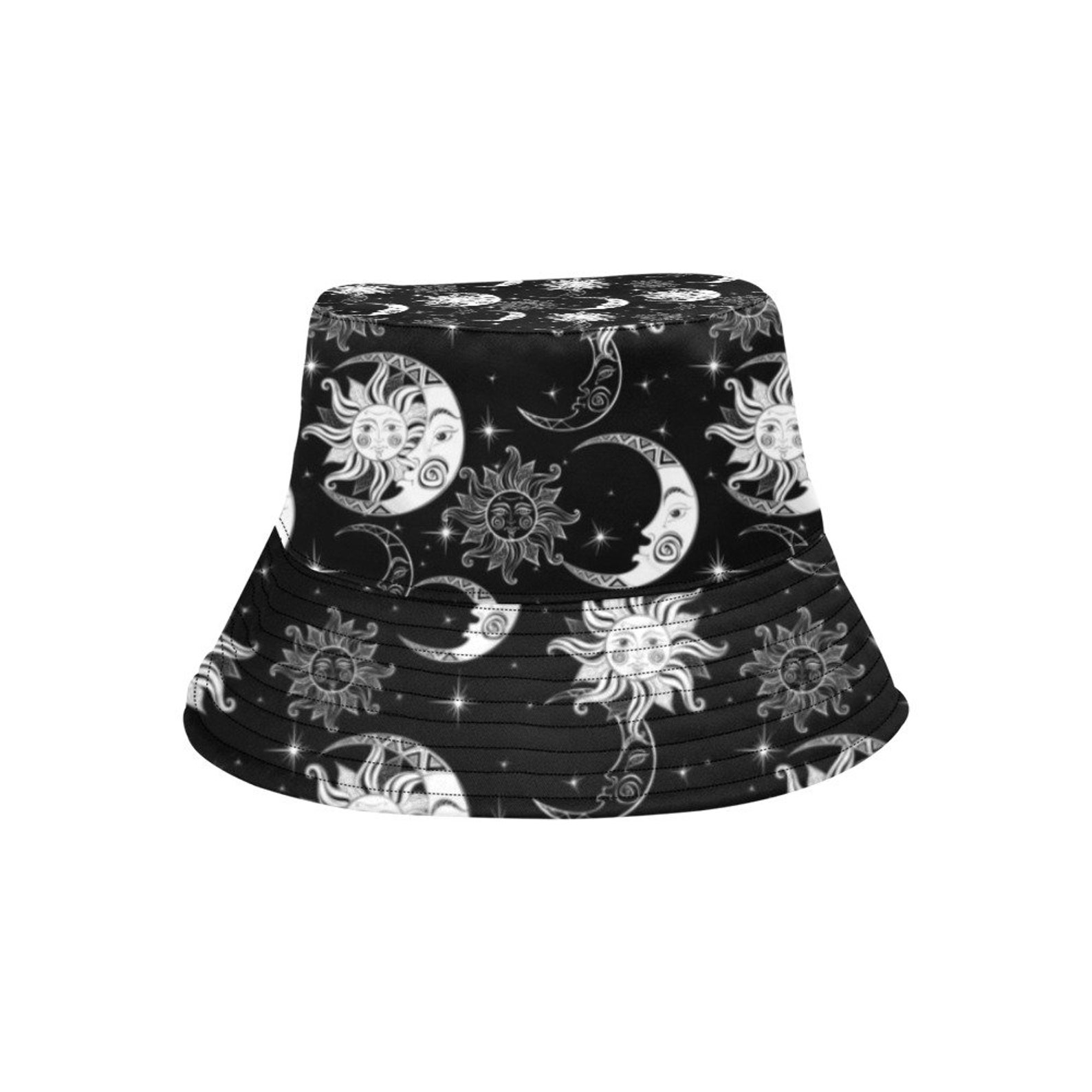 Sun Moon Celestial Bucket Hat Spiritual Cap Witchy Outfit | Etsy