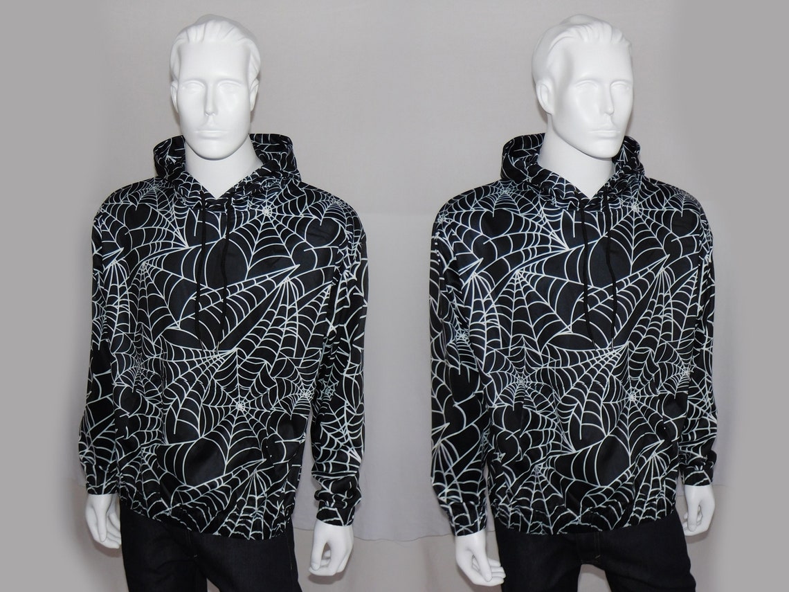 Spiderweb Hoodie Halloween Pullover Sweater Witches Goth Witchy Gothic ...