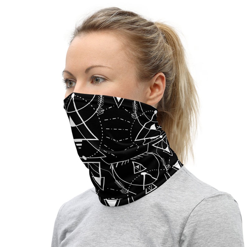 Sacred Geometry Face Mask Neck Gaiter Rave Festival Bandanna - Etsy