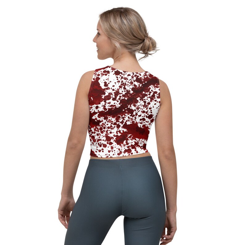Bloody Costume Shirt, Blood Splattered Stained Crop Top, Scary ...