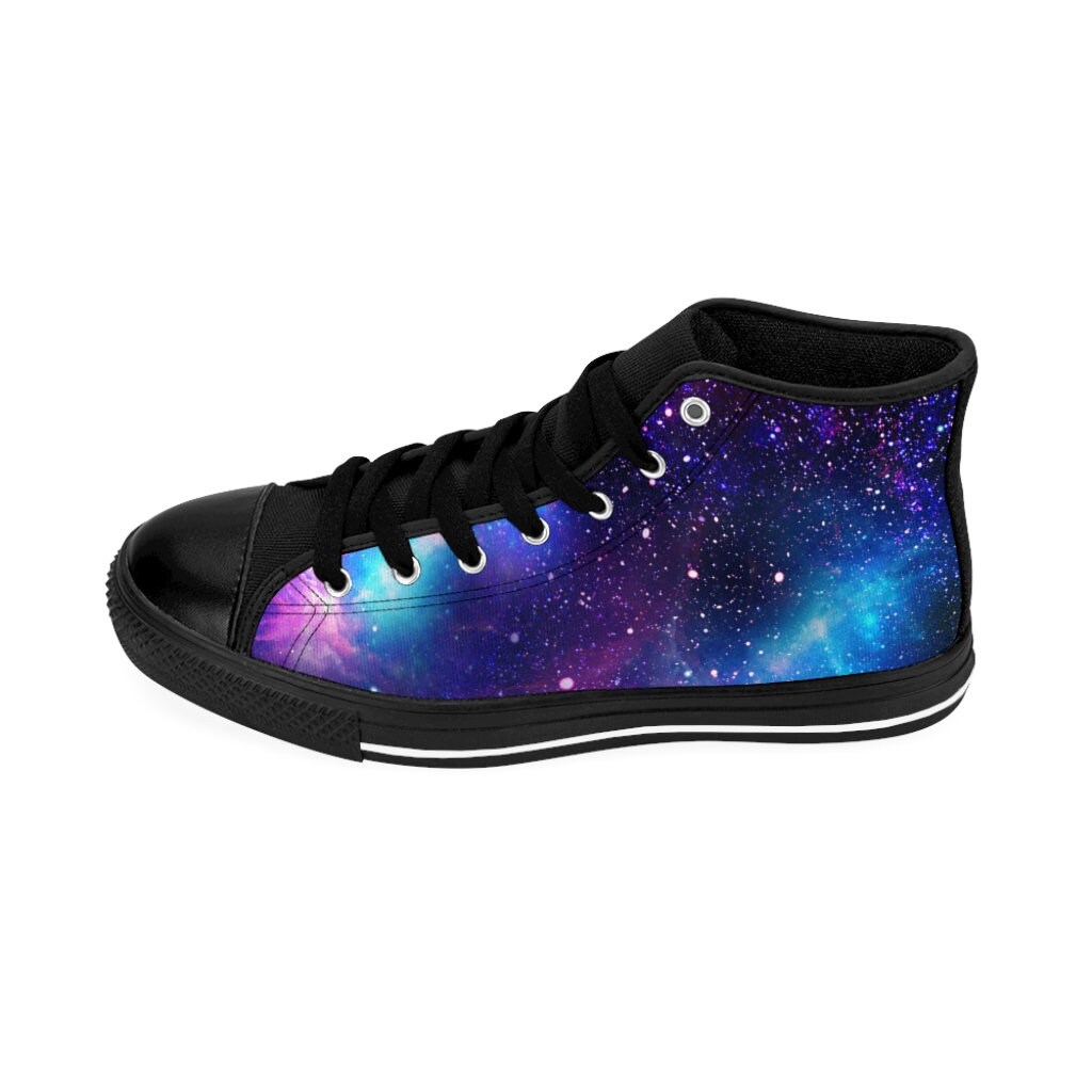 Mens Galaxy Shoes, Space Sneakers Colorful Nebula Universe High Tops ...