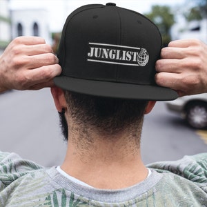 Junglist Dnb Snapback, Rave Hat, Drum N Bass Music Vinyl Dj Cap, Mens ...