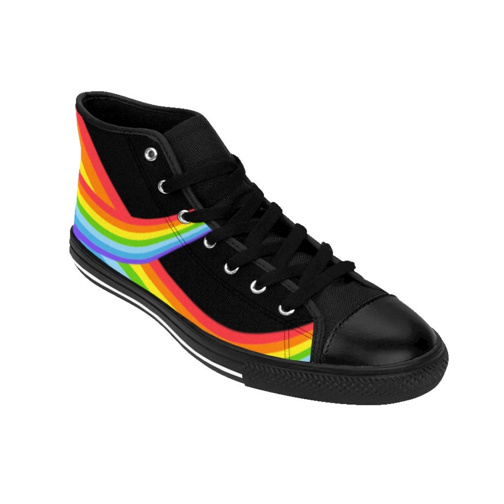 Mens Rainbow Shoes LGBTQ Gay Pride Sneakers Clothing Outfit Colorful ...