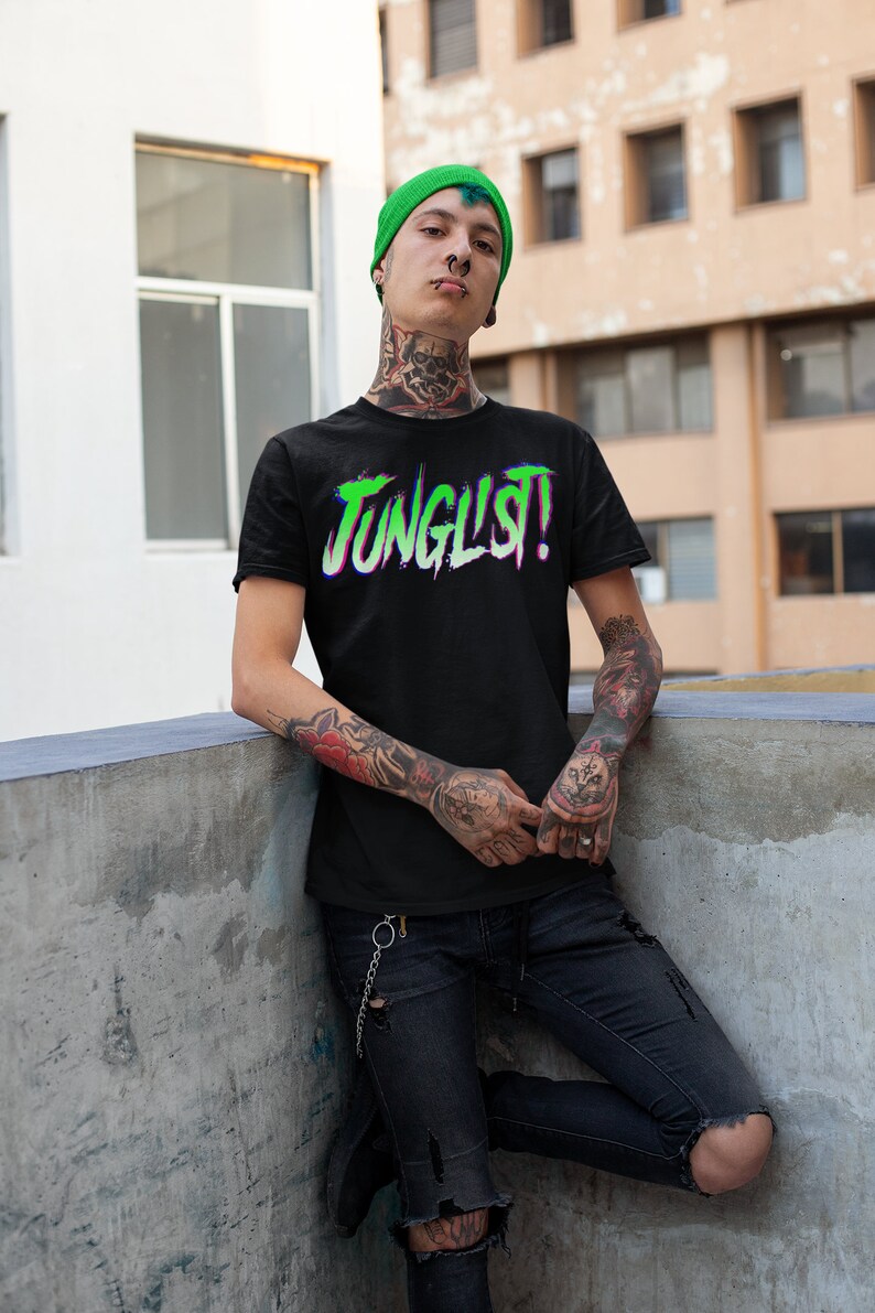Colorful Junglist Shirt, Dnb Drum N Bass DJ Clothing Turntablist Rave ...