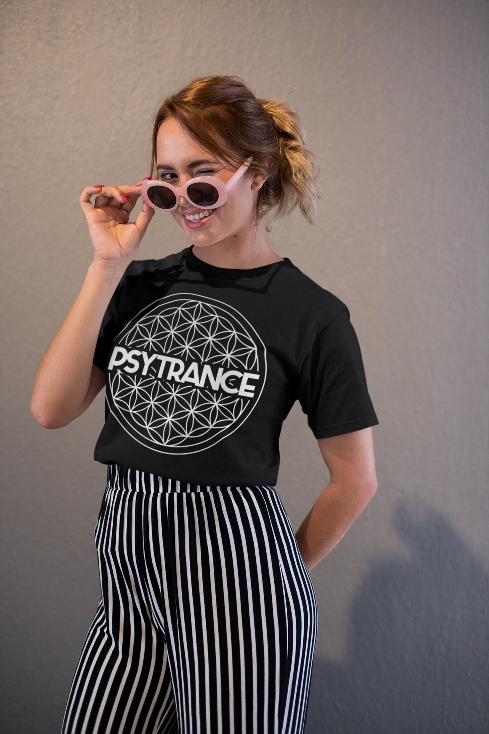 Psytrance Shirt, Sacred Geometry Flower of Life Shapes Symbols ...