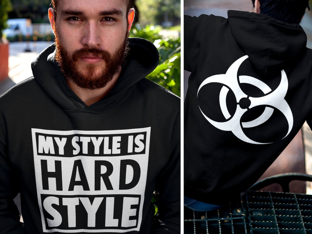 Hardstyle Hoodie, Biohazard Hooded Sweater, Rave Sweatshirt Rawstyle ...