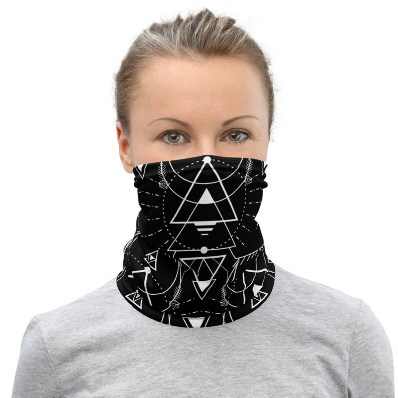Sacred Geometry Face Mask Neck Gaiter Rave Festival Bandanna - Etsy